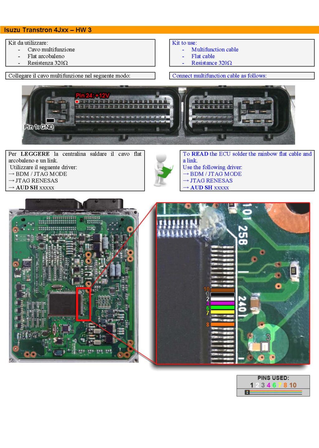 Isuzu Transtron 4Jxx read and write with kt200?