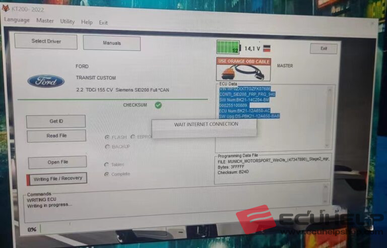 KT200 Read Write Ford SID206 SID208 both OBD & BDM mode