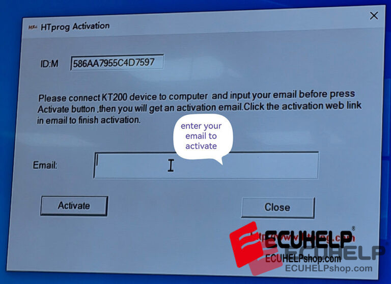 ECUHELP HTprog Software Download, Setup and Activation