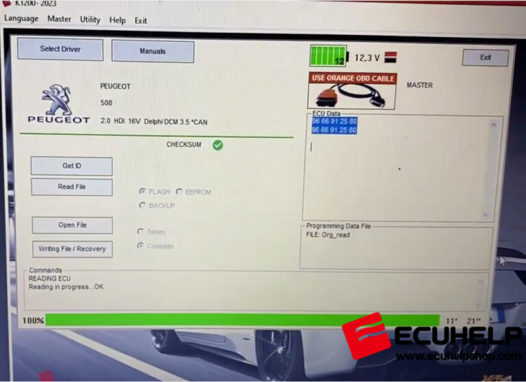 ECUHELP KT200 Read / Write Delphi DCM 3.5 ECU