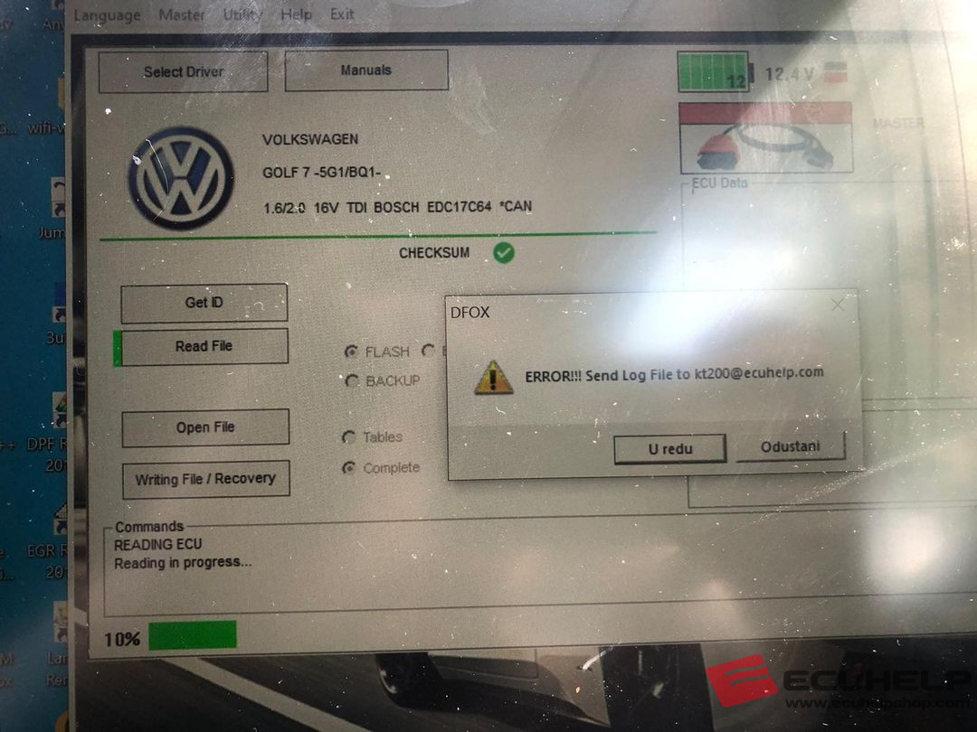 KT200 Read and Write Edc17c64 Bench and OBD all ok