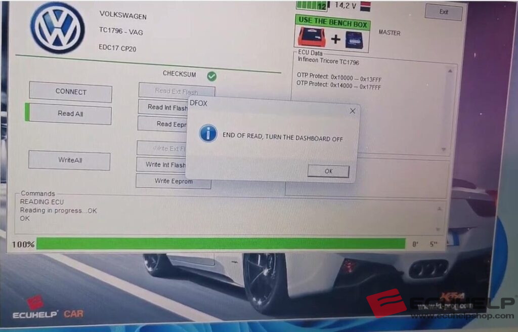 How to use KT200 Read Write Edc17cp20 on Bench?