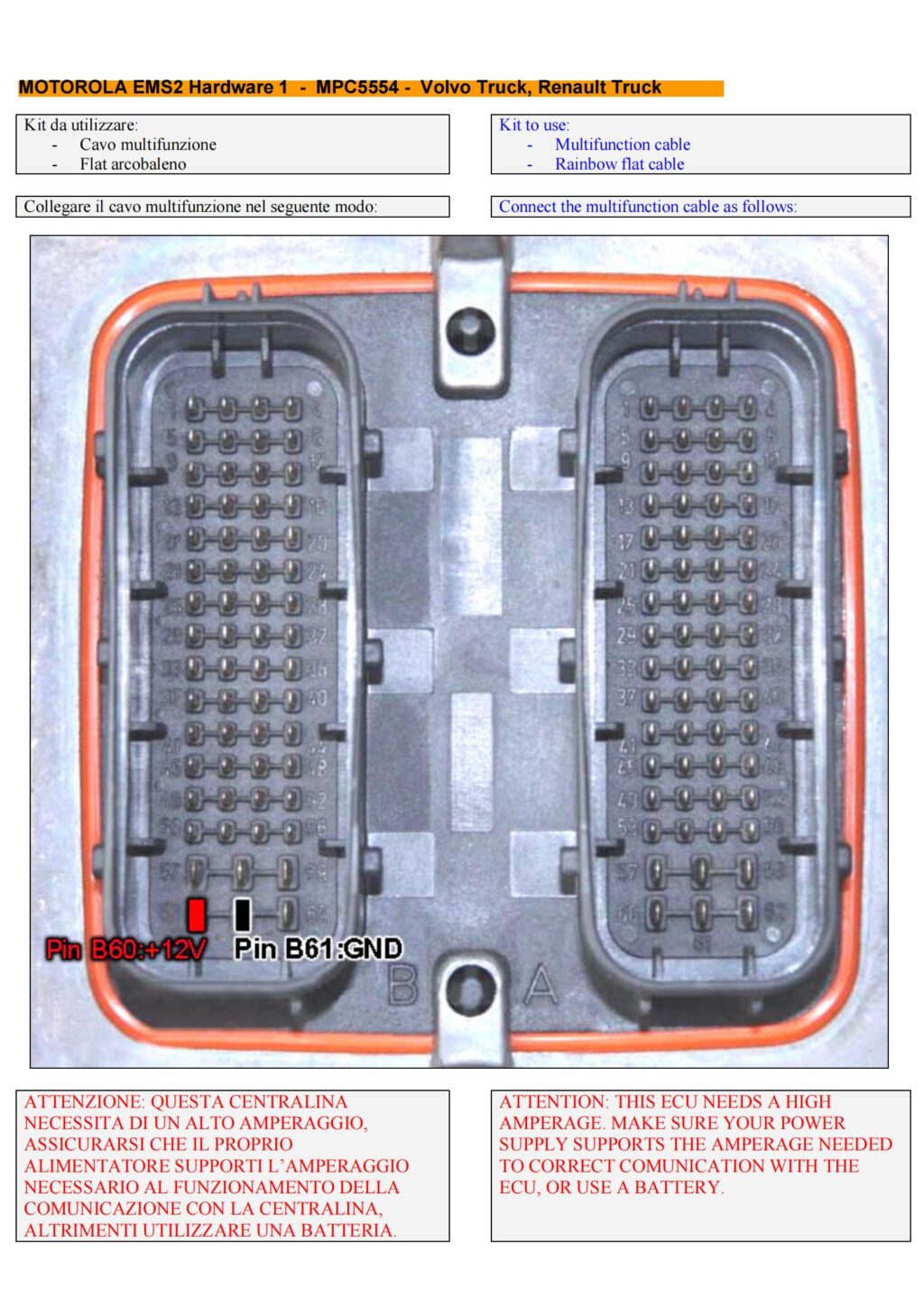 How to use KT200 R/W EMS 2.2 / 2.3 TRW on Volvo Trucks?