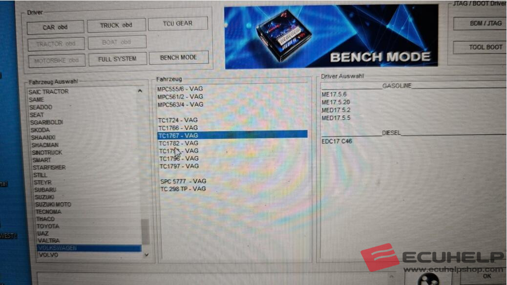 ECUHELP KT200 read / write MED17.5 Boot Mode