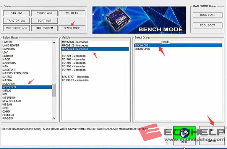 KT200 Bench Read/Write EDC16CP31 without Extra Adapter