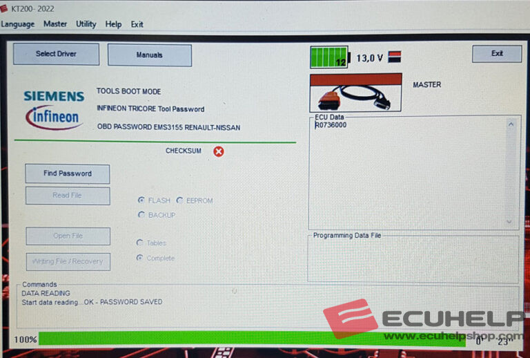How to use KT200 Read/Write EMS3155 ECU Boot Mode?