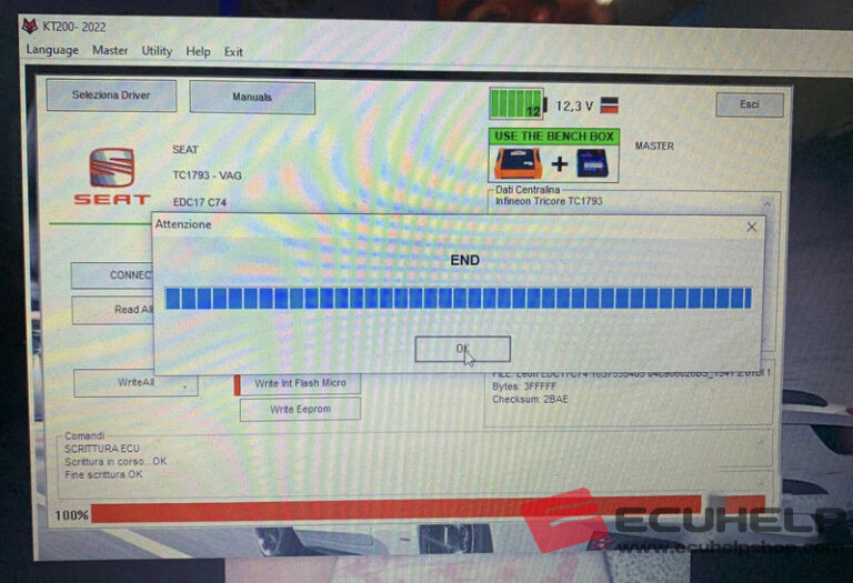 How to fix KT200 Read Seat EDC17C74 OK Write Failed?