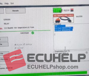 OBD Read and Write PSA DCM6.2c using KT200