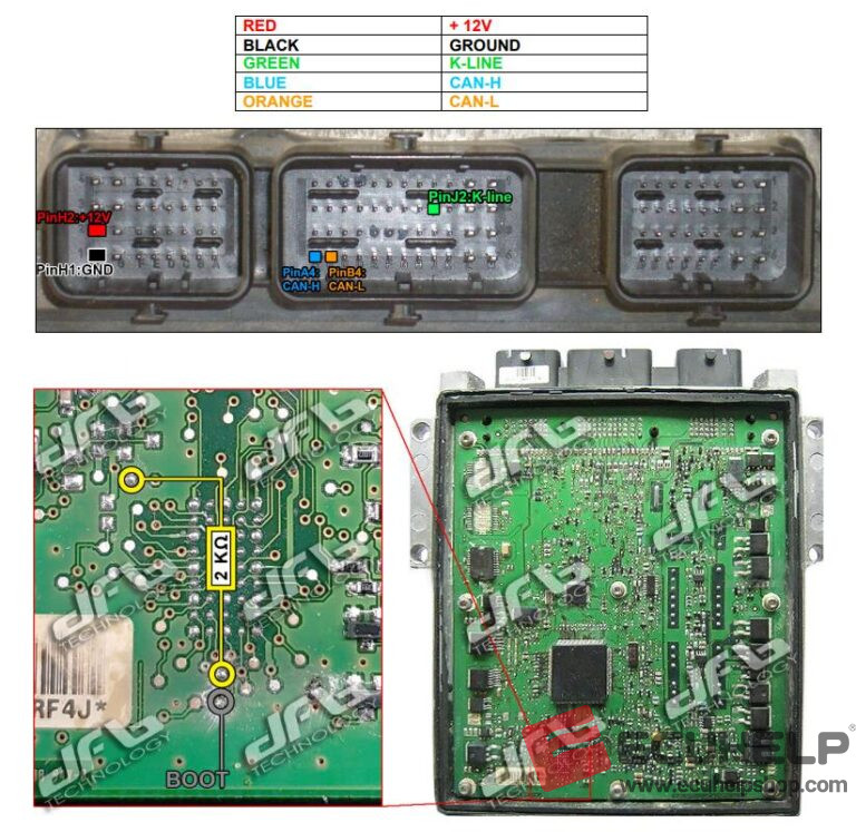 KT200 Read and Write Visteon DCU102 DCU104 Boot Mode