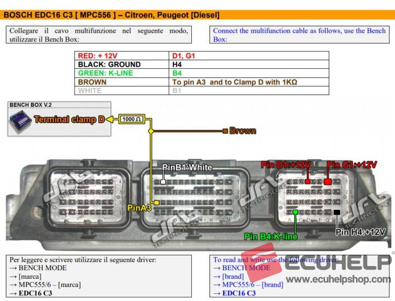 KT200 PSA EDC16C3 Read and Write BDM/ Bench Mode KT200 PSA EDC16C3 Read and Write BDM/ Bench Mode