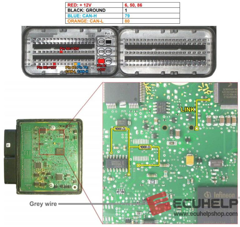 Use KT200 to Read and Write Simos 18 ECU