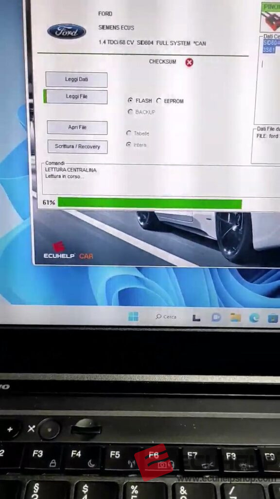 KT200 Read Write Ford Siemens SID804 Pinout Mode