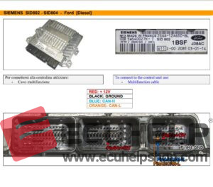 KT200 Read Write Ford Siemens SID804 Pinout Mode