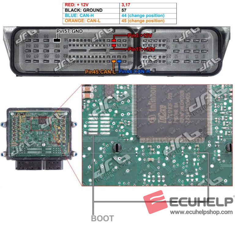 KT200II Read Write Hyundai Kia SIEMENS SIM2K-305 Boot Mode