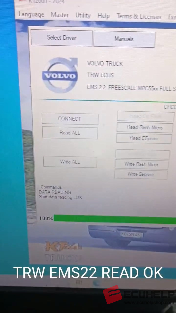 KT200ii Volvo Truck TRW EMS 2.2 Read Write Checksum OK