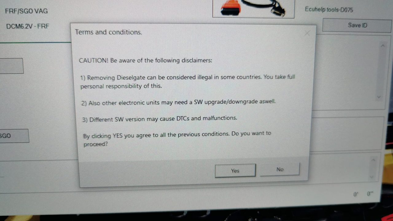 KT200II read and write Audi DCM6.2 FRF via OBD