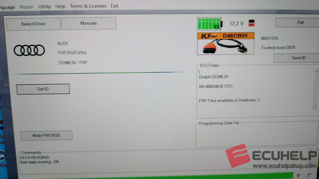 KT200II read and write Audi DCM6.2 FRF via OBD