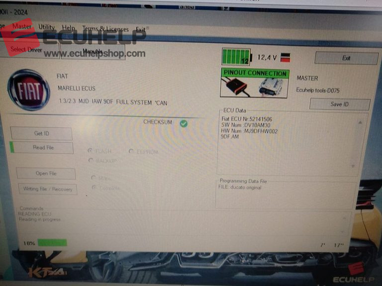 KT200II Read Write Fiat MJD HW2 2020 Pinout Mode