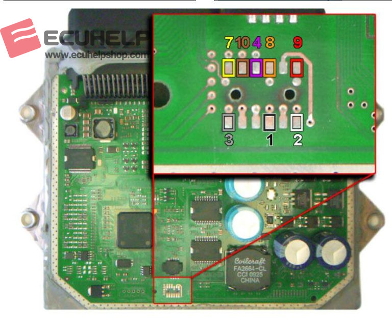 KT200II Read Write Fiat MJD HW2 2020 Pinout Mode