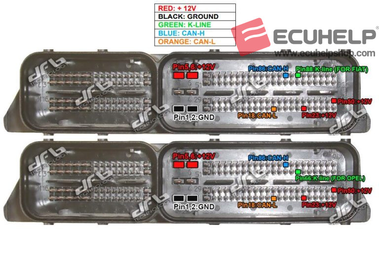 KT200 II Read Write Fiat ECU Marelli IAW 6JF in Full System