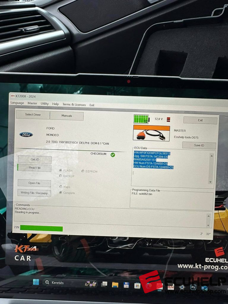 KT200II Ford DCM6.1 Read, Write, and Checksum OK