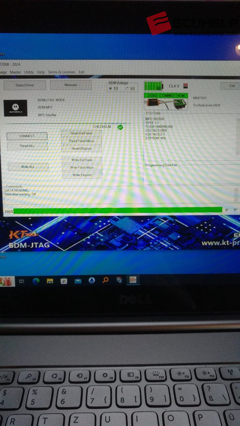 KT200II Read and Write MB EDC16C2 BDM Mode/ Bench Mode