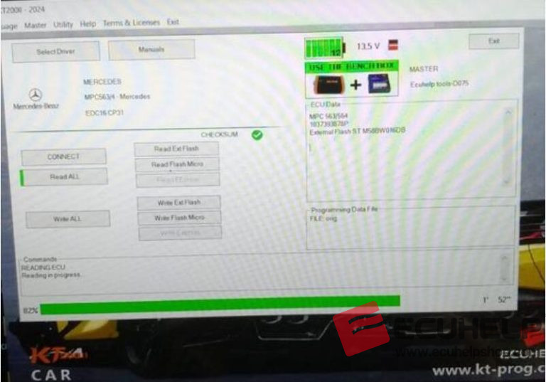KT200II Read Write MB GL320 CDI EDC16CP31 on Bench