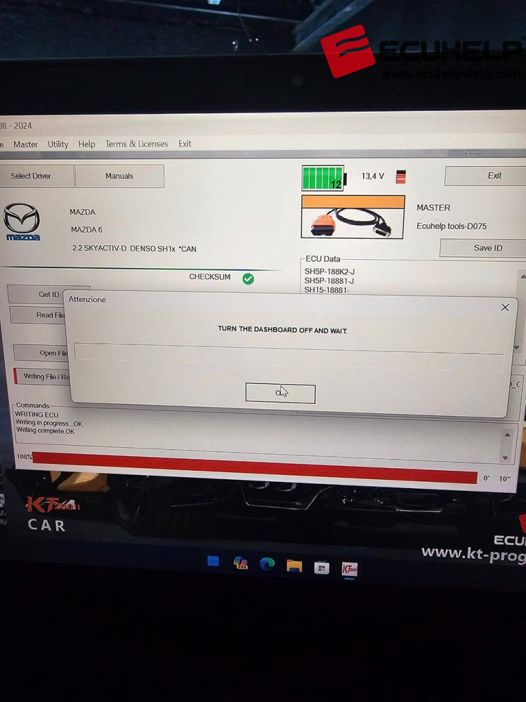 KT200II Read and Write Mazda 2.2 MZR Skyactiv via OBD