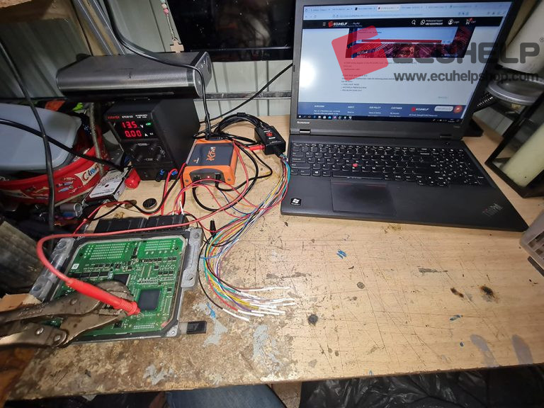 KT200II read write checksum PSA DCM6.2a on bench