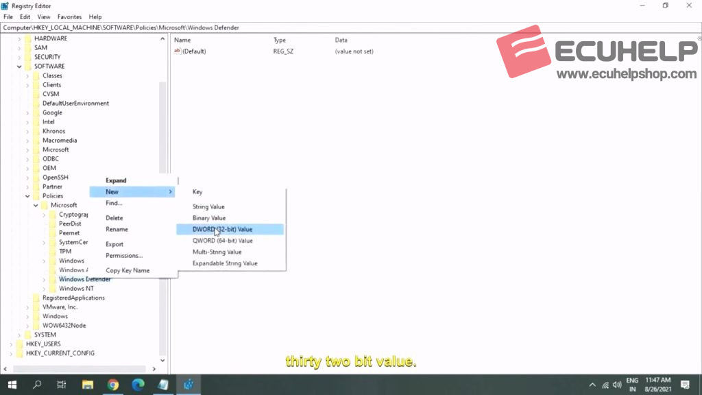 Turn Off or Disable Windows Defender for KT200 II