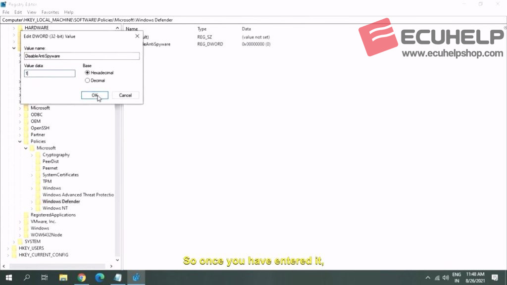 Turn Off or Disable Windows Defender for KT200 II