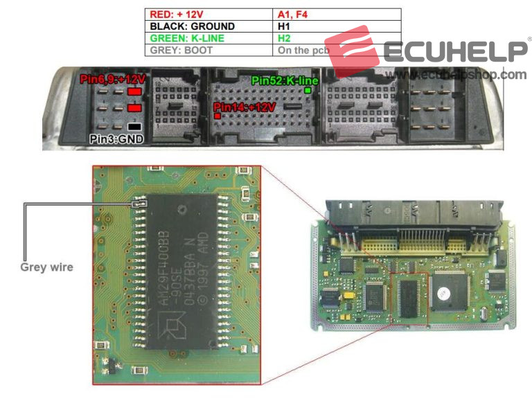 ECUHELP KT200II Read Write Toyota M7.9.4 boot mode