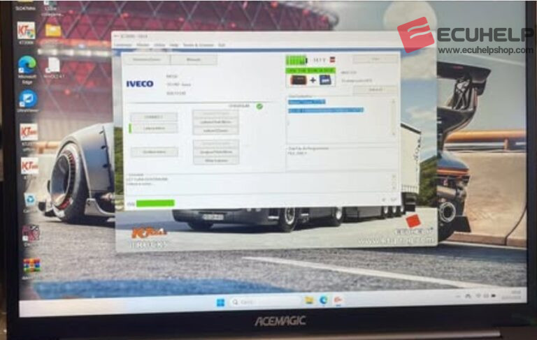 KT200II Read Write IVECO DAILY 140-36 EDC17C49 on Bench