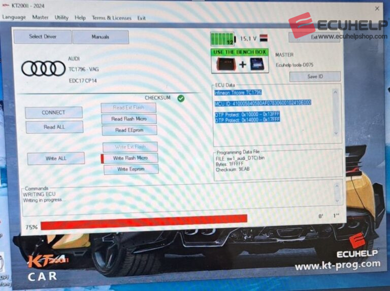 KT200II Read Write Audi a4 8k 2.0tdi Edc17cp14 on Bench