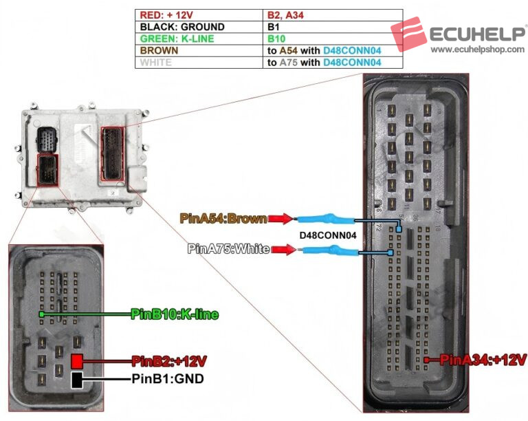 ECUHELP KT200II Bench Read & Write Mack Truck Bosch EDC7U1
